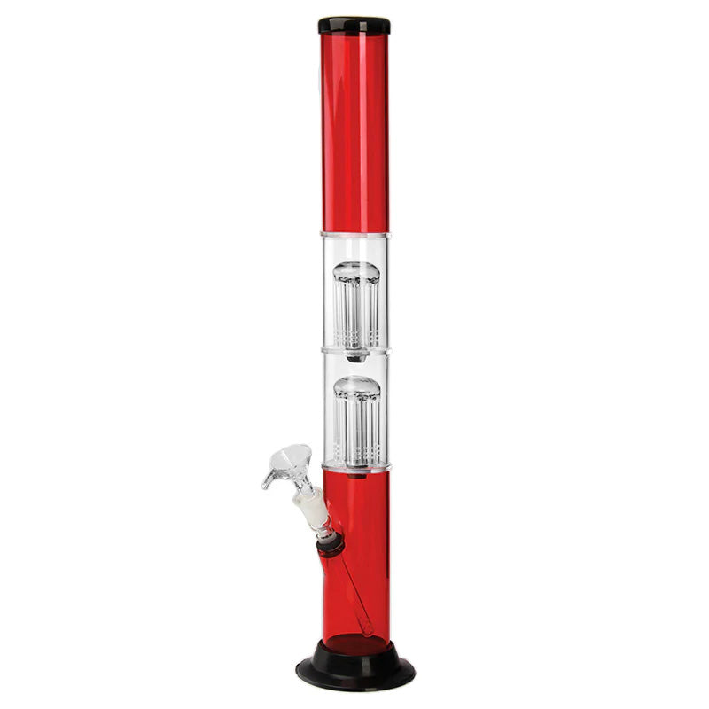 Buy 20" Double Tree Glass Perc Acrylic Water Pipe | Elyxr