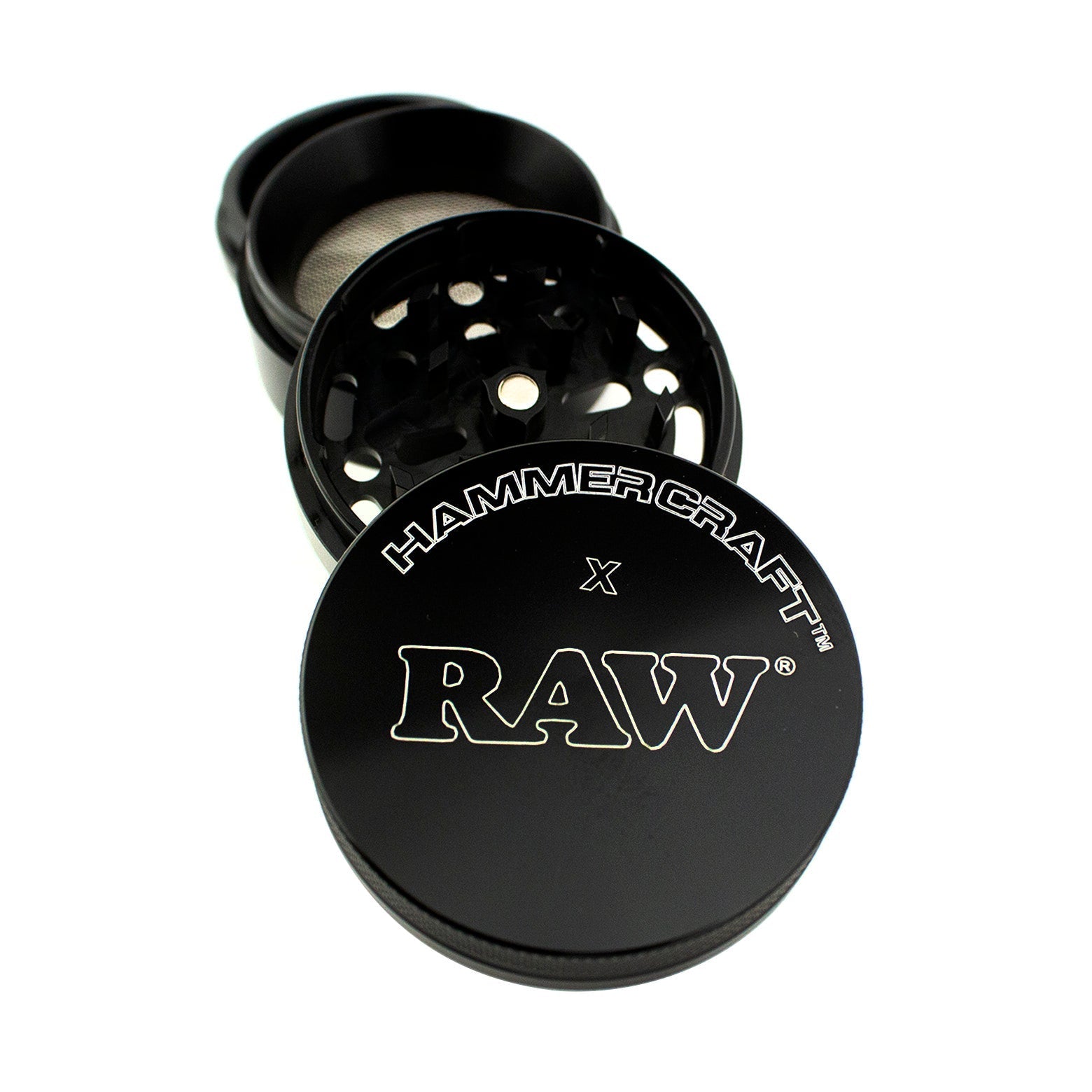 Buy RAW x Hammercraft 4-Piece Grinder Black 2.2in | Elyxr
